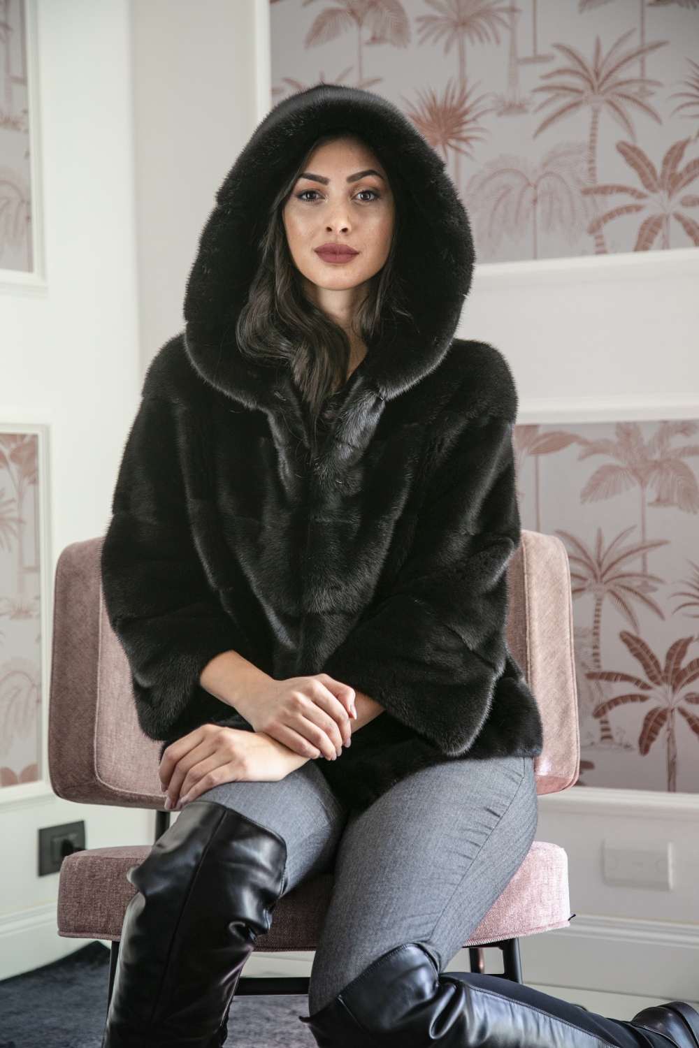 Giacca Visone Nero - Pellicceria Guarneri